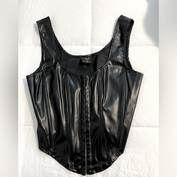 Tops | Faux Leather Corset Top | Poshmark
